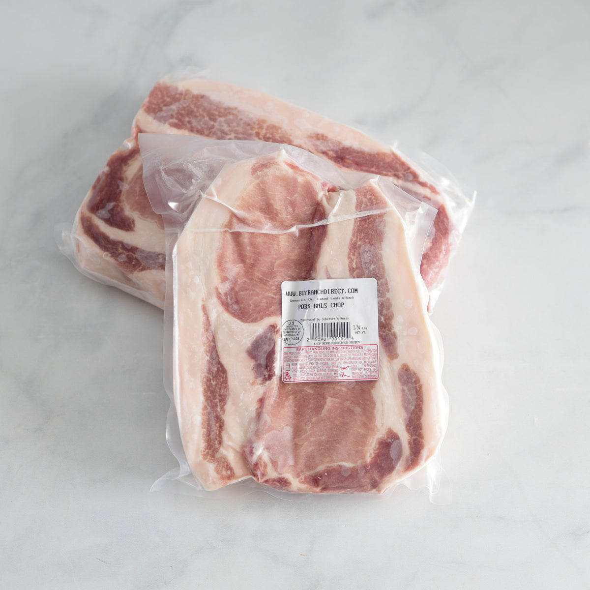 Pork Iberico Rib Chops - Center Cut, BONELESS - Double Pack - Multiple ...