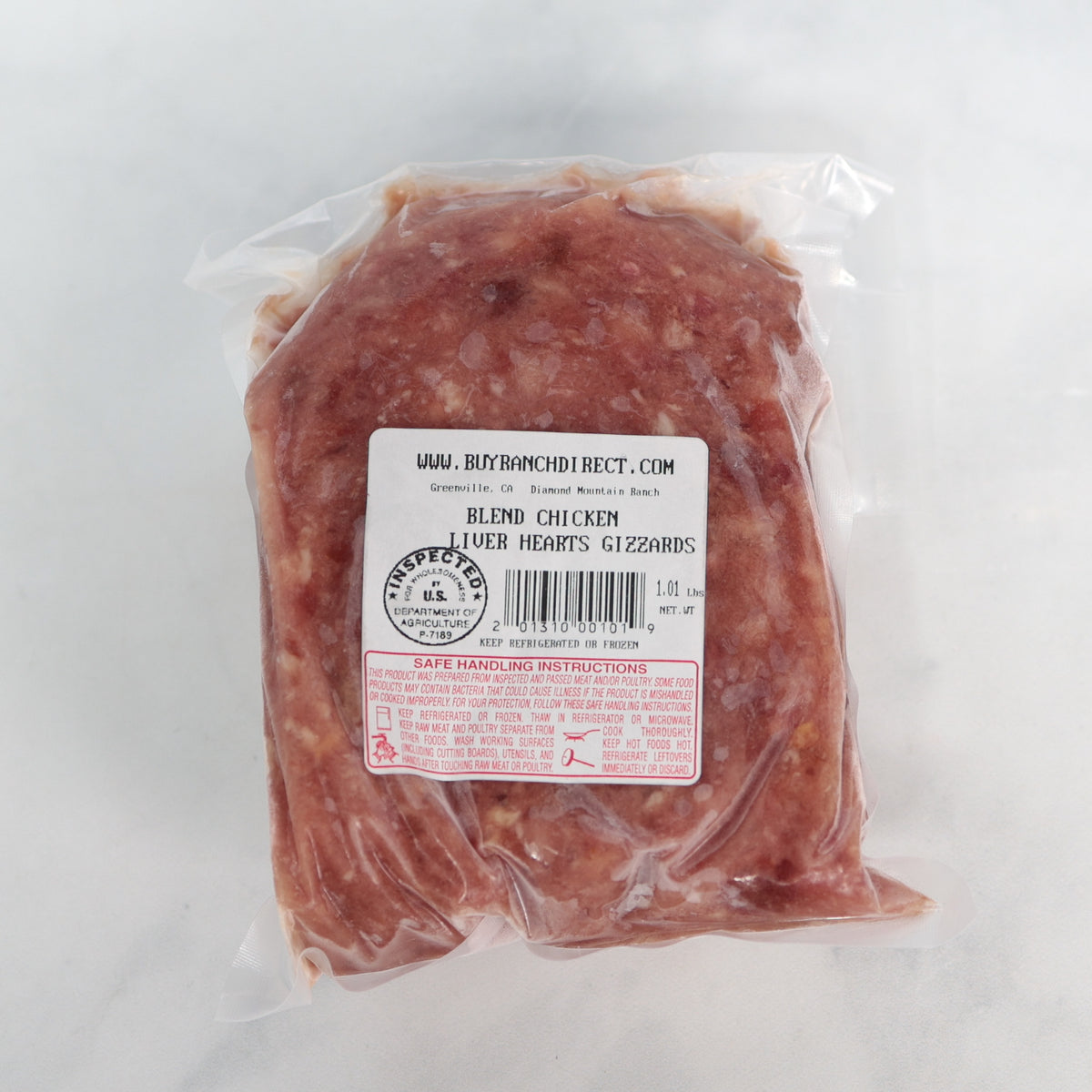 Chicken Blend (75%Ground Chicken/10%Heart/10%Liver/5%Bone Meal) - 1.0 ...